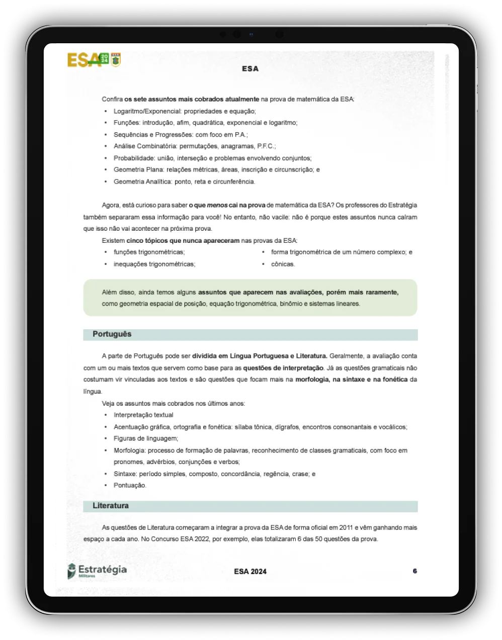 Simulado Nacional ESA - Estratégia Militares